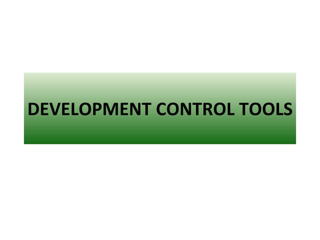 What are Development controls | PPTX