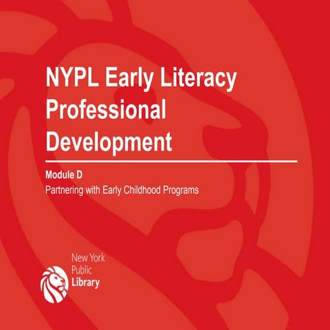 Module D: Partnering with Early Childhood Programs | PPT