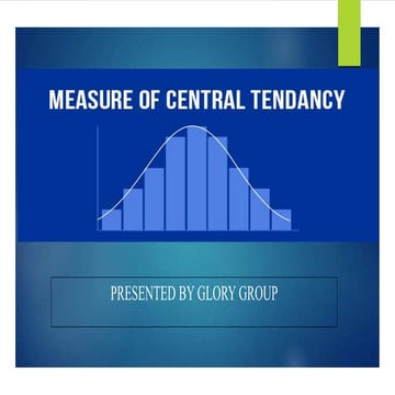 Presentation slide on central tendency | PPT