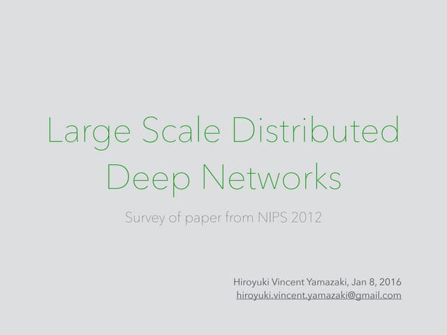 Large Scale Distributed Deep Networks | PDF Large Scale Distributed Deep Networks | PDF