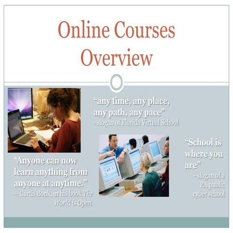 PowerPoint presentation on Online Courses | PPTX