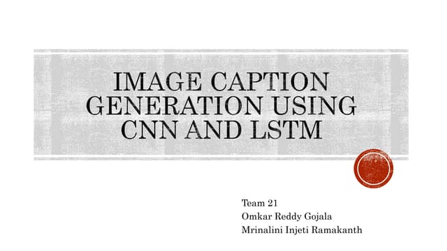 Image captioning | PPTX