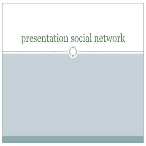 Presentation social network | PPTX