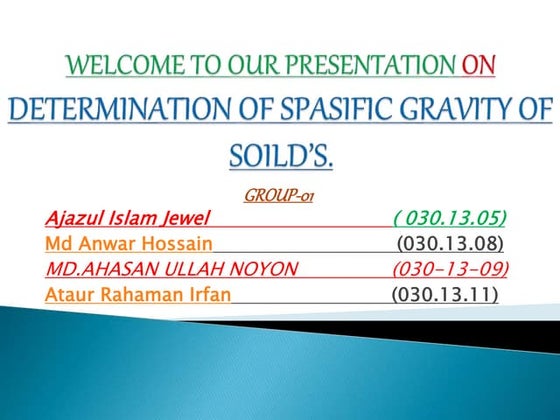 Saturated Surface Dry COndition.ppt