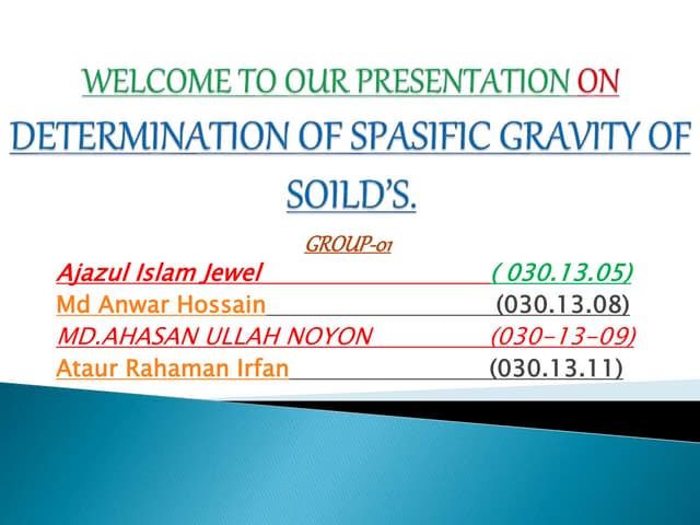 To determine specific gravity of the solids by density bottle method | DOCX