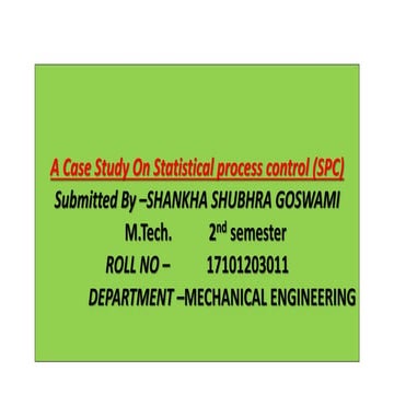 Statistical process control | PPTX