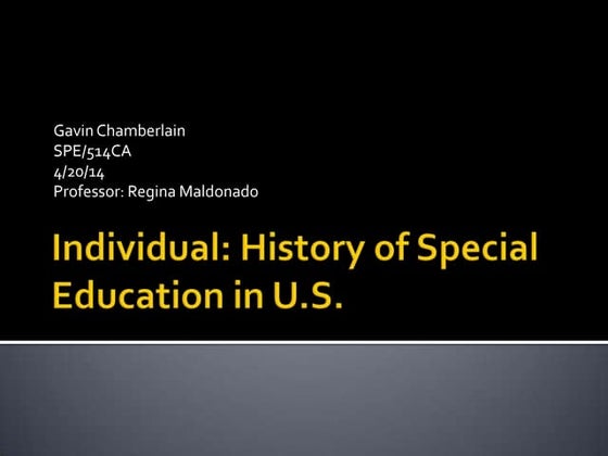 Presentation history of special education | PPTX | Special Needs Kids ...