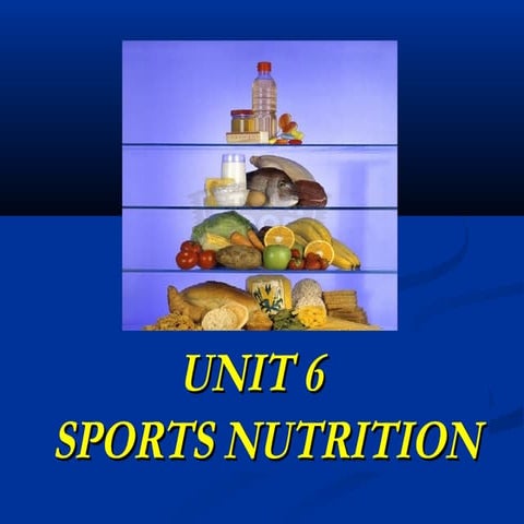 Presentation sports nutrition | PPT