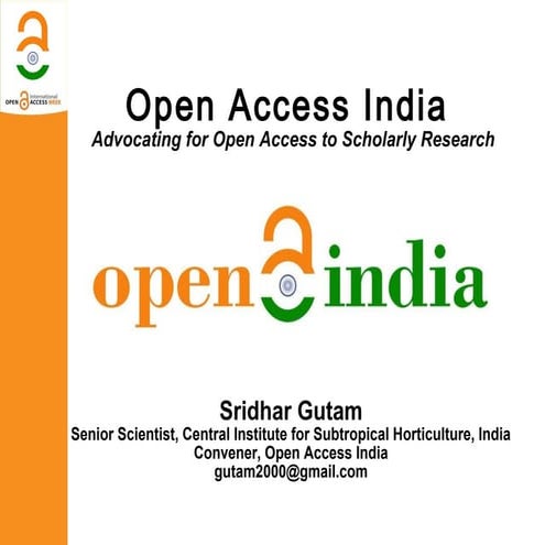 Open Access India : Advocating for Open Access to Scholarly Research ...