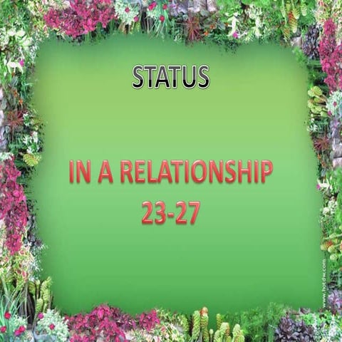 Presentation status in a relationship 23 27 | PPT