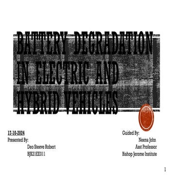 Lithium ion Battery degradation in electric and hybrid electric ...