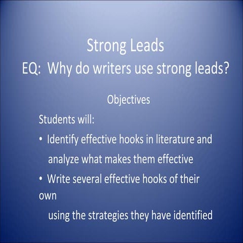 Presentation strong leads 1 | PPT
