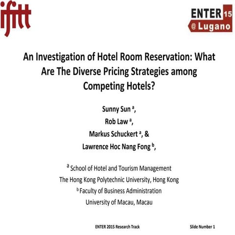 An Investigation of Hotel Room Reservation: What Are The Diverse ...