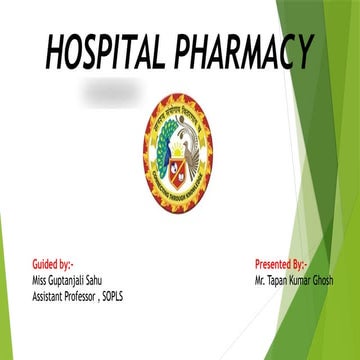 DETAILED NOTE ABOUT HOSPITAL PHARMACY... | PPTX