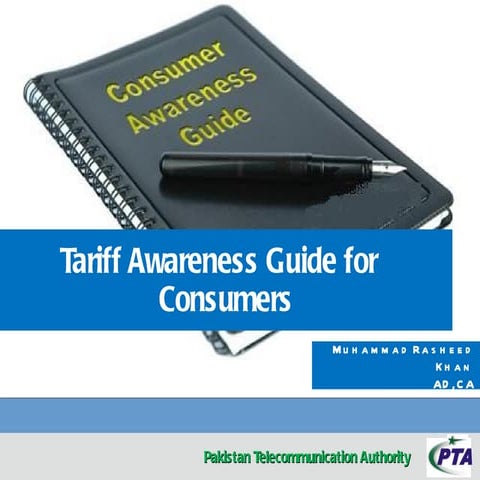 Presentation Tariff Guide for Telecom Consumers | PPT
