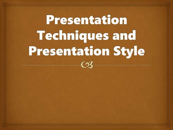 Types of presentations | PPT