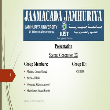 Presentation telecommunication of 2G | PPT