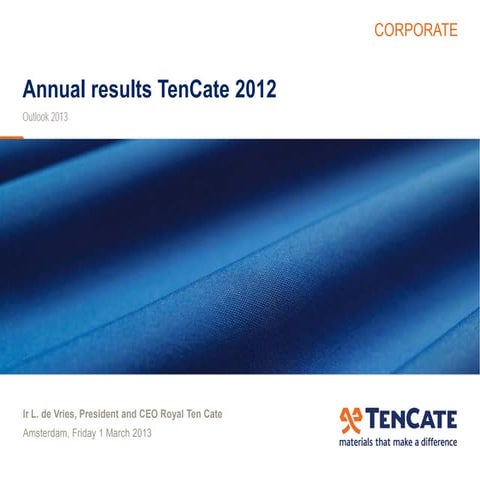 TenCate annual results 2012 | PDF