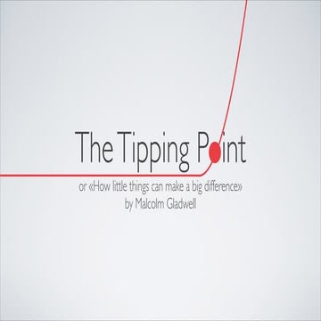 The tipping point. Book presentation. | PPT