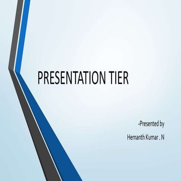 PRESENTATION TIER related to dbms in eng | PPT