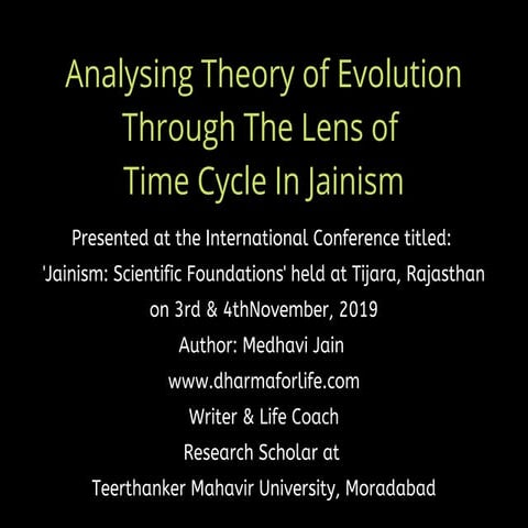 Analysing Theory of Evolution Through The Lens of Time Cycle in Jain ...