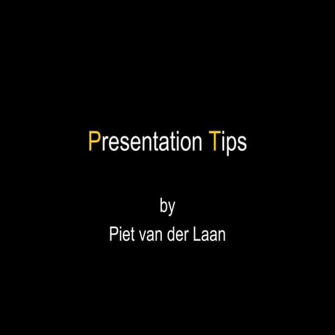 Presentation Tips | PPT