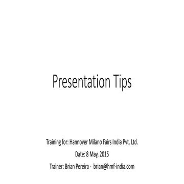 Presentation tips | PPT