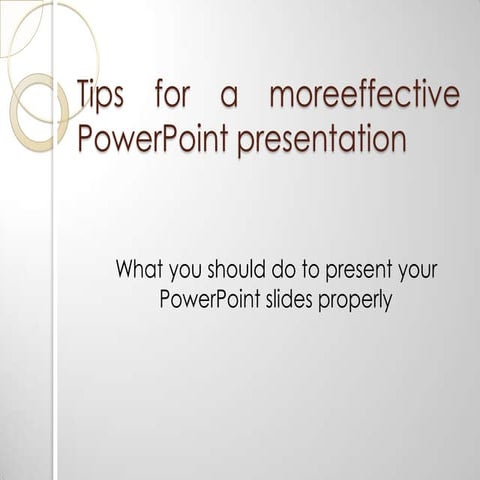Presentation tips final | PPT