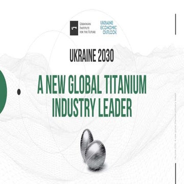 Strategy of the titanium sector of Ukraine 2030 | PPT