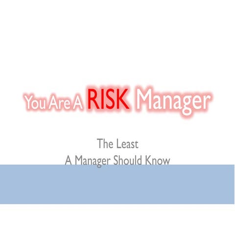 Chapter 1 risk management | PPTX