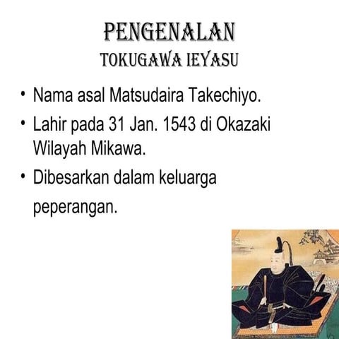 Presentation tokugawa ieyasu | PPT