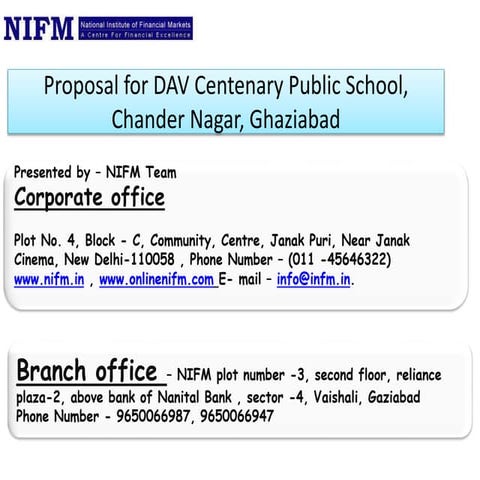 NIFM Share market institute in Delhi | PPTX | Education industry ...