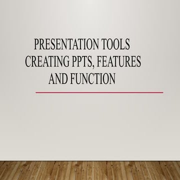 Presentation tools and features (BIOTECHNOLOGY) | PPTX
