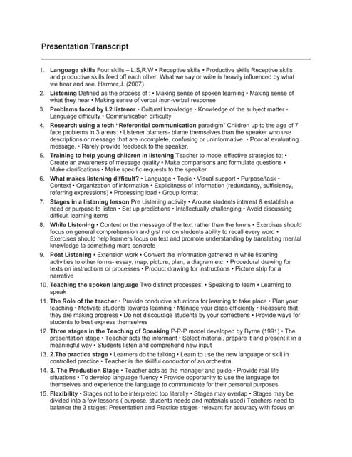 Strategies and Methodology In Teaching Speaking | PPT