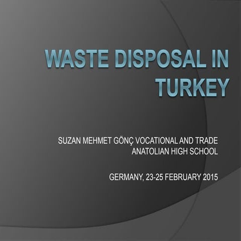 Presentation turkey waste management | PPTX