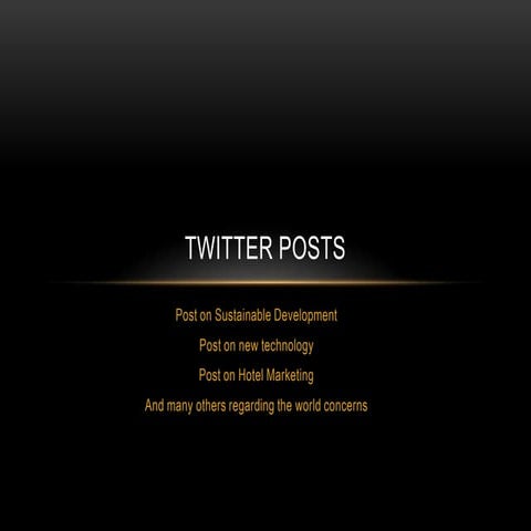 Presentation twitter posts | PPTX | Hotels and Motels | Travel Type