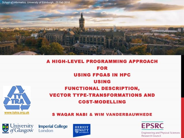 A High Level Programming Approach For Using Fpgas In Hpc Using Functional Description Vector 1855