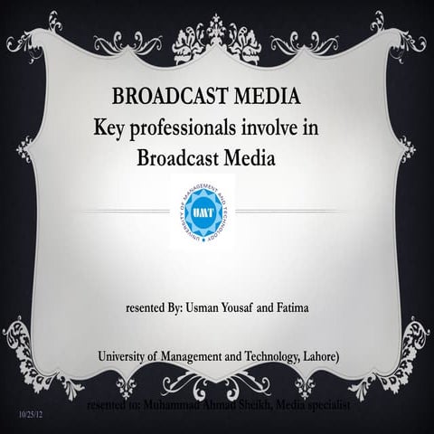 Presentation umt usman b,cast media) | PPT | Video Production | Content Production