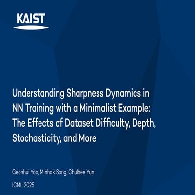 Presentation of Understanding Sharpness Dynamics in NN Training with a ...