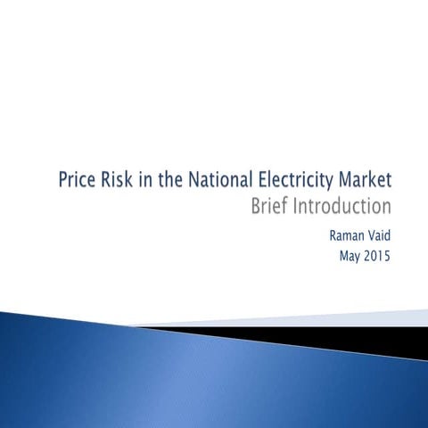 Introduction To Au Electricity Market | PPT