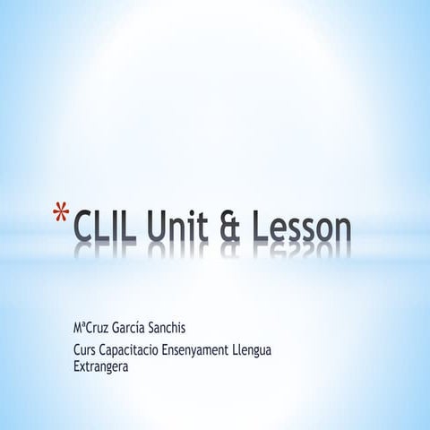 Presentation unit clil fol | PPTX | Educational Assessment | Education
