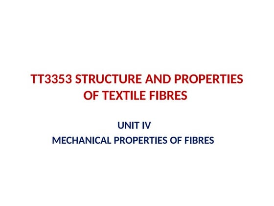 Comparison of tensile properties of textile fibre | PDF | Physics | Science