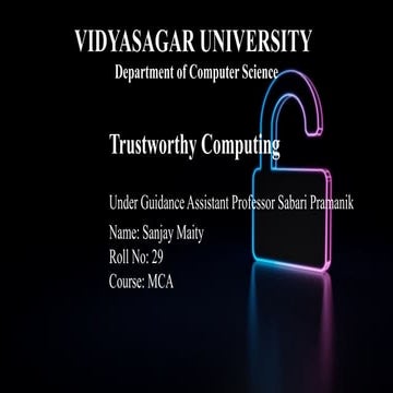 presentation About Trust Worth Computing | PPTX