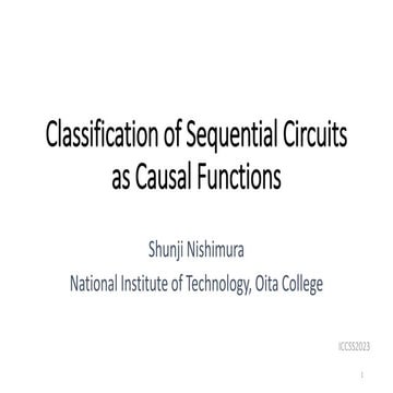 Classification Of Sequential Circuits As Causal Functions Ppt 7918