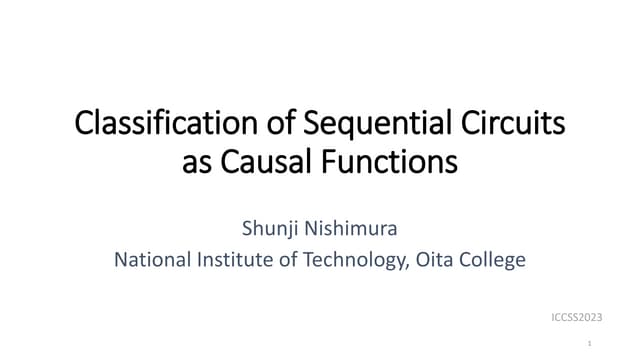 Classification Of Sequential Circuits As Causal Functions Ppt 7918