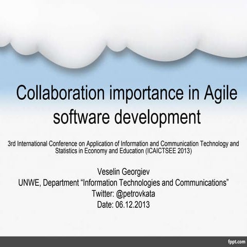 Collaboration Importance In Agile Software Development | PPT
