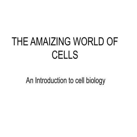 Presentation on cell structure and function | PPT