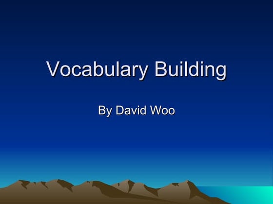 Learning New Vocabulary | PPT