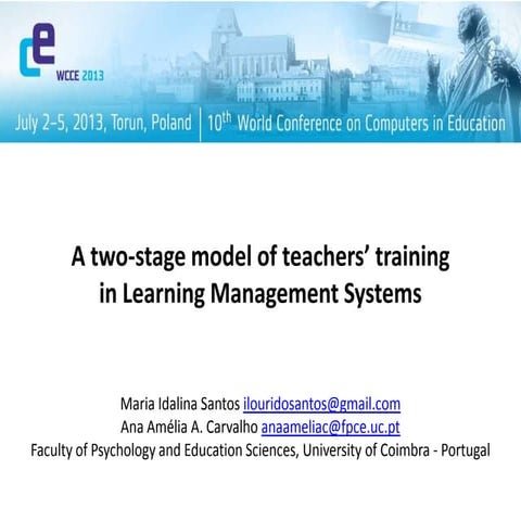 A two-stage model of teachers’ training in Learning Management Systems ...