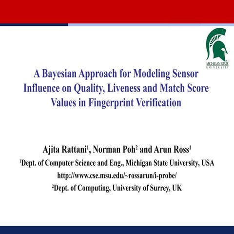 A Bayesian Approach For Modeling Sensor Influence On Quality Liveness